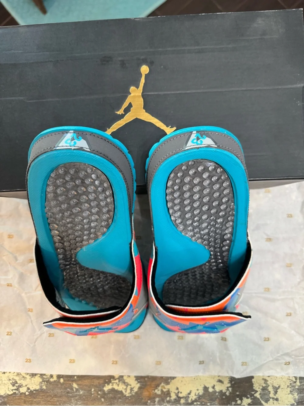 Jordan | Shoes | Rare Jordan 7 Hydro Slides Retro Dark Wolf ...